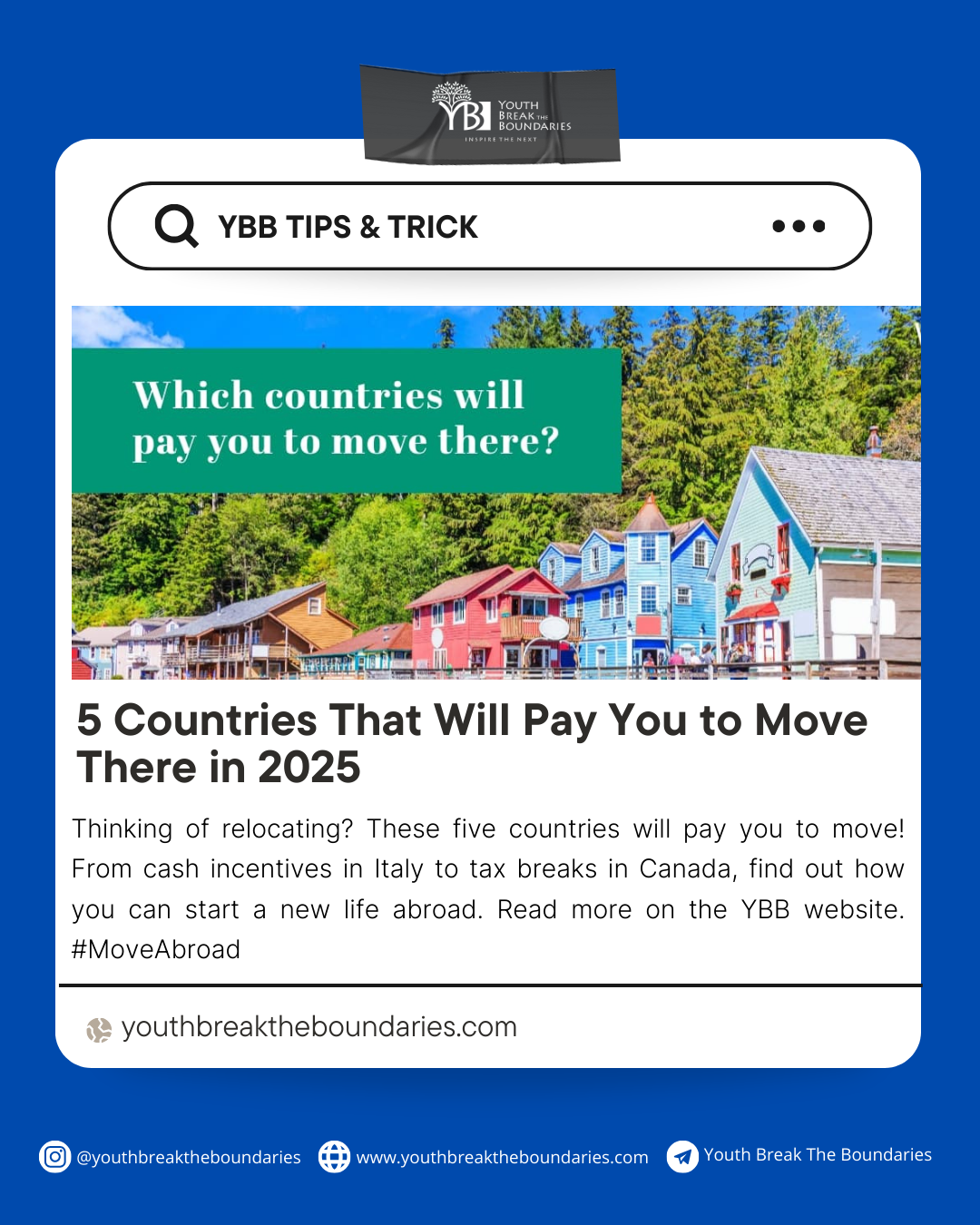 5 Countries That Will Pay You to Move There in 2025 - Youth Break the ...