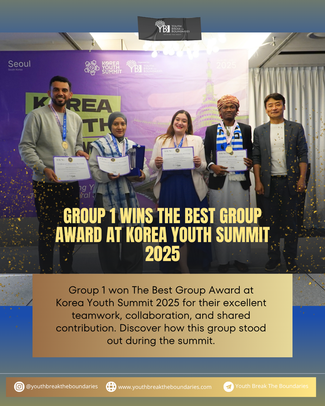 Group 1 Wins The Best Group Award at Korea Youth Summit 2025 - Youth ...