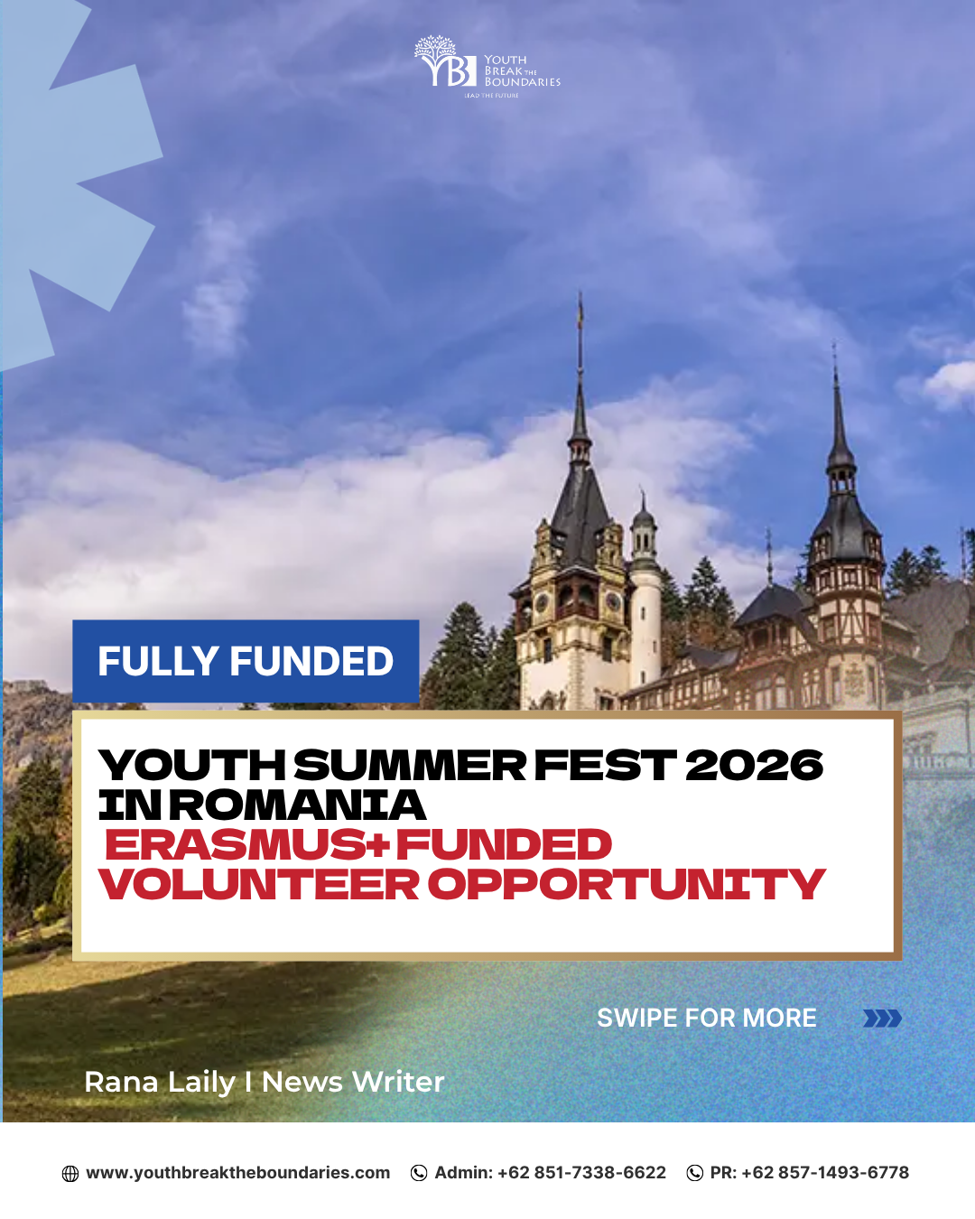 Youth Summer Fest 2026 in Romania (Erasmus+ Funded Volunteer Opportunity)